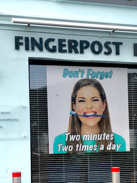 Our new Autumn window at Fingerpost - Fingerpost Dental Clinic Douglas